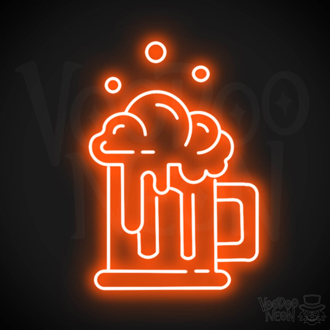 Neon Beer Glass With Foam Voodoo Neon