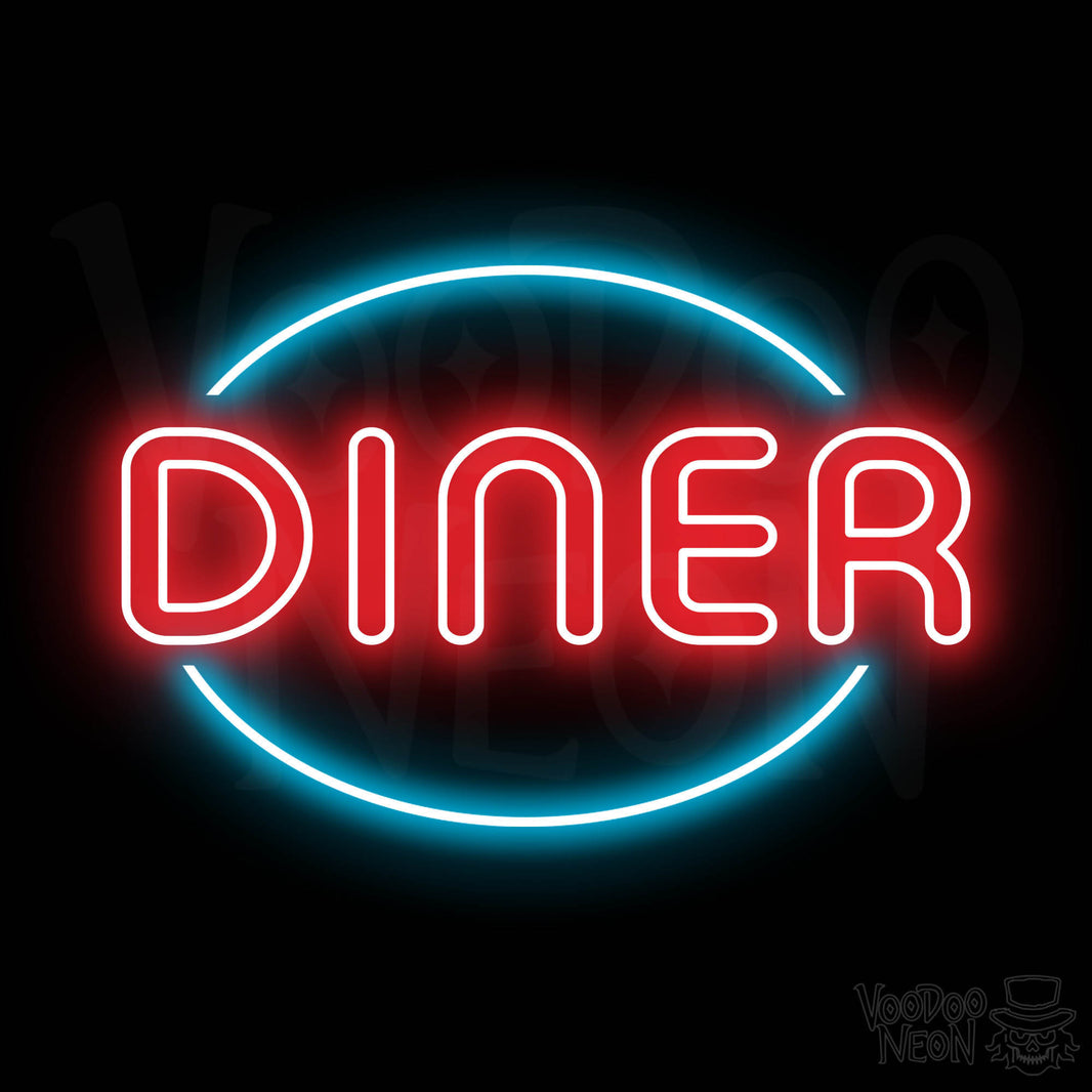 Diner Neon Sign - Restaurant Sign - Free Shipping - Voodoo Neon