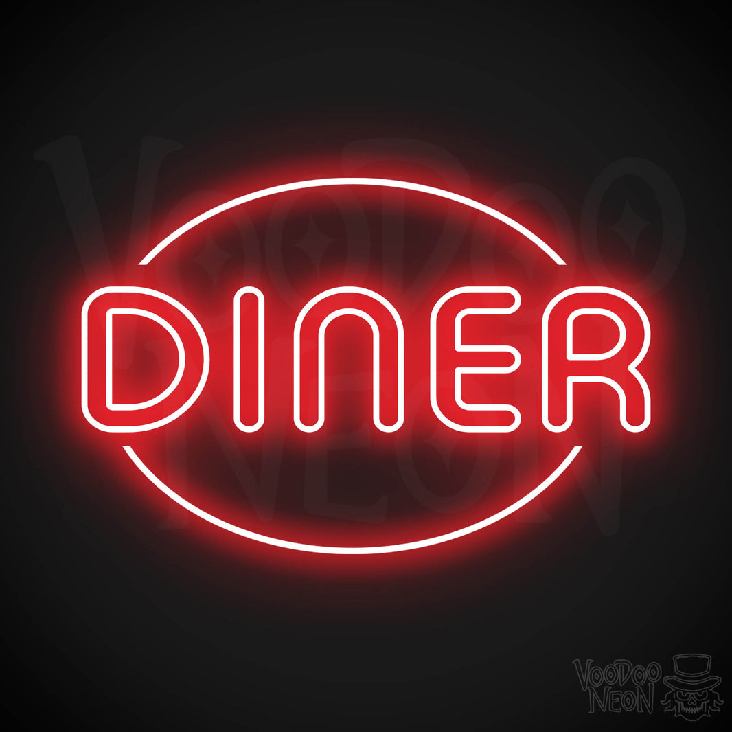 Diner Neon Sign - Restaurant Sign - Free Shipping - Voodoo Neon