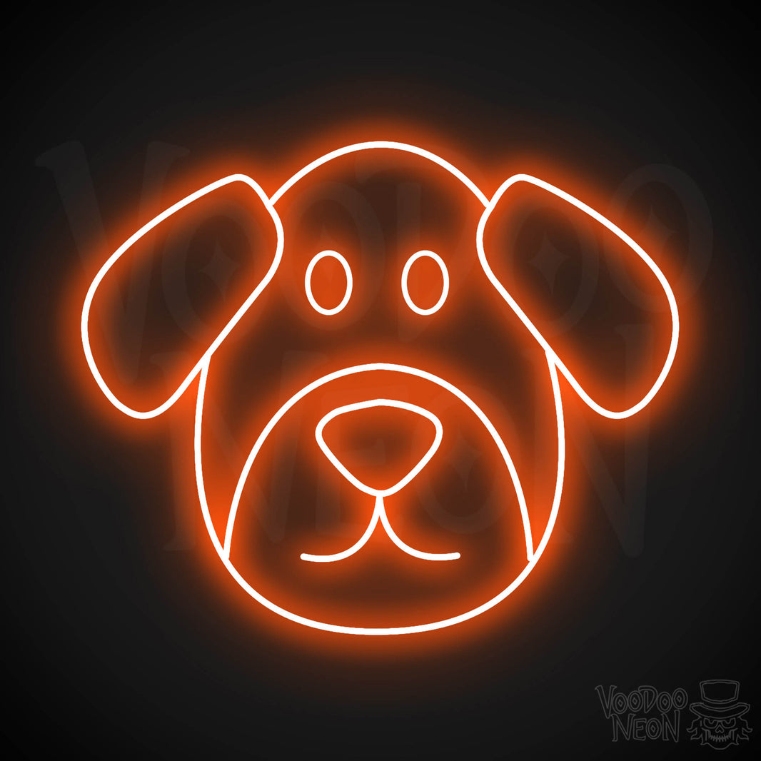 Dog Face Neon Sign | Neon Dog Face Sign | VOODOO NEON®