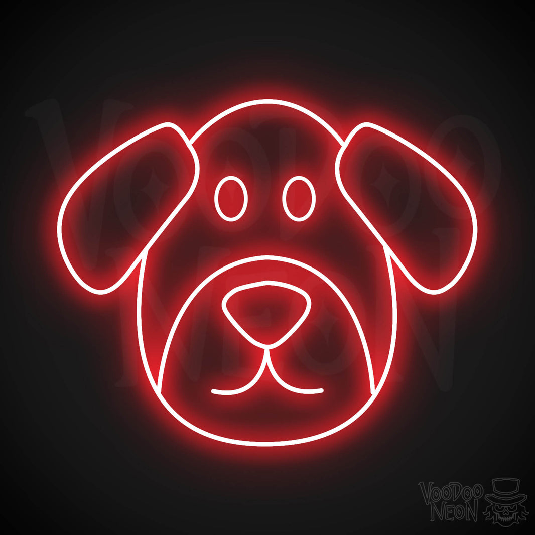Dog Face Neon Sign | Neon Dog Face Sign | VOODOO NEON®