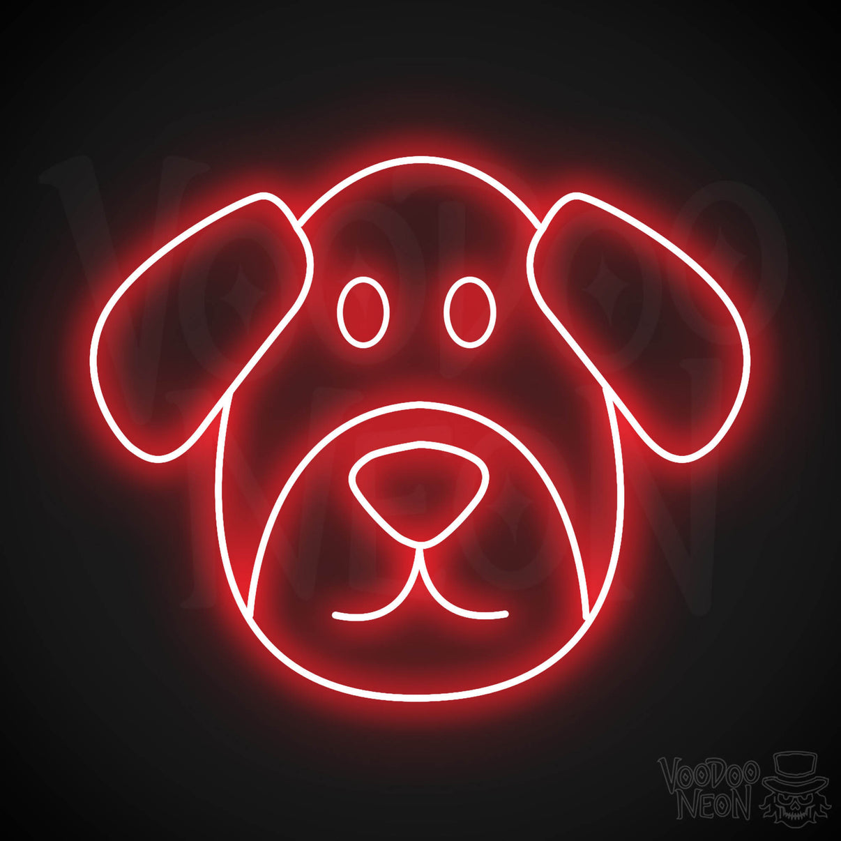 Dog Face Neon Sign | Neon Dog Face Sign – Voodoo Neon