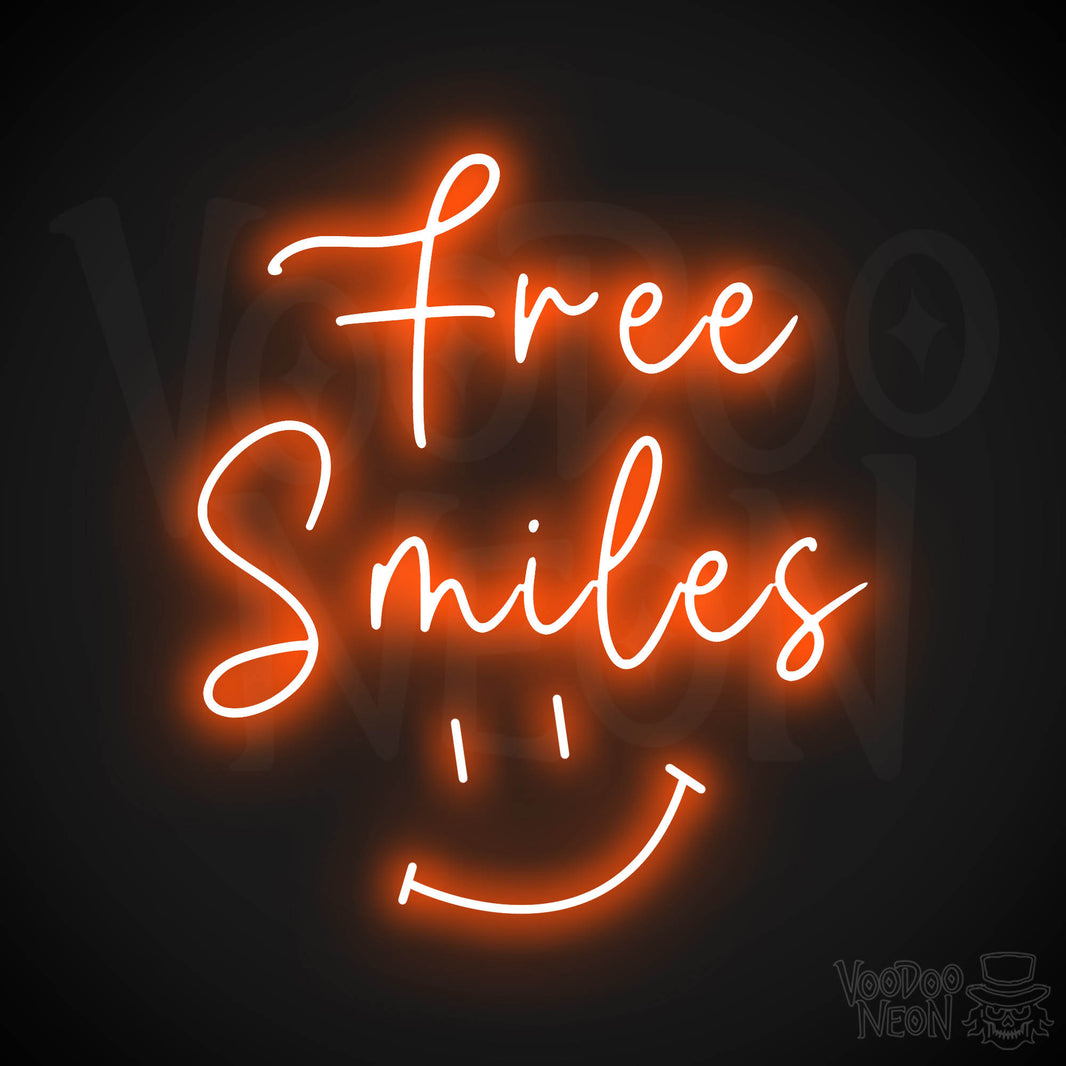 Free Smiles Neon Sign - Voodoo Neon
