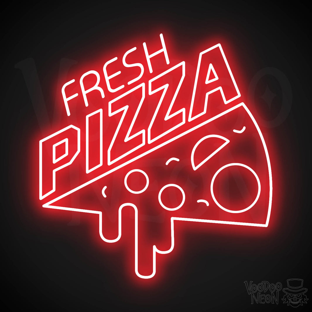 Fresh Pizza Neon Sign | Neon Fresh Pizza Sign | VOODOO NEON®