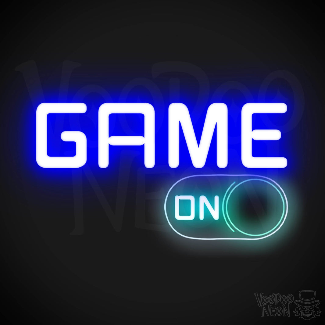 Game On Neon Sign | Neon Game On Sign | LED Wall Art | VOODOO NEON®