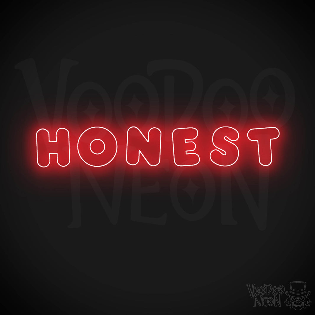 Honest Neon Sign | Neon Honest Sign | LED Neon Wall Art | VOODOO NEON®