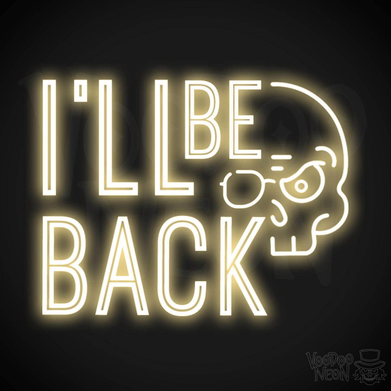 I'll Be Back Neon Sign | Neon I'll Be Back Sign | Light Up Sign Wall ...