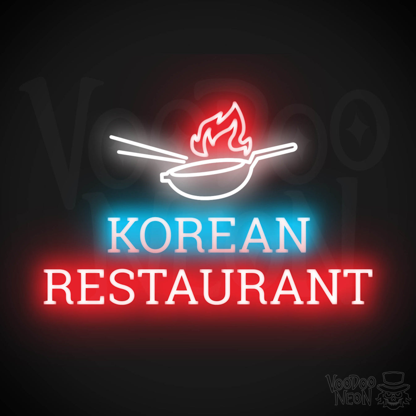 Korean Restaurant Neon Sign | Neon Korean Restaurant Sign – Voodoo Neon