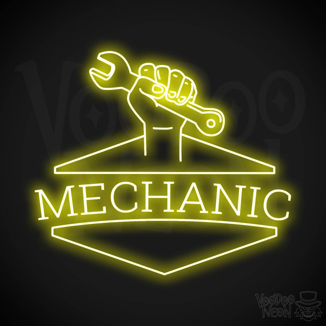 Mechanic Neon Sign | Neon Mechanic Sign | VOODOO NEON®