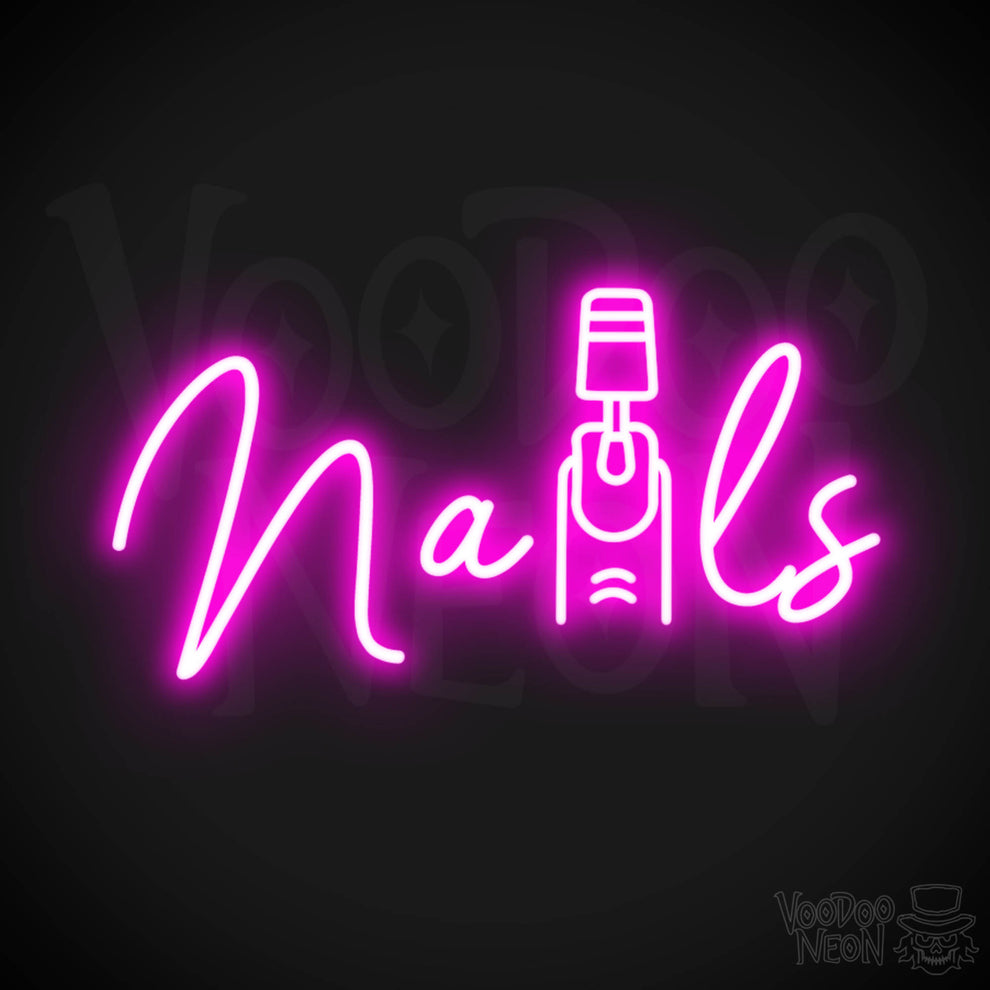 Nails Neon Sign | Nail Salon Sign | Neon Nails Sign | Nail Salon Wall ...