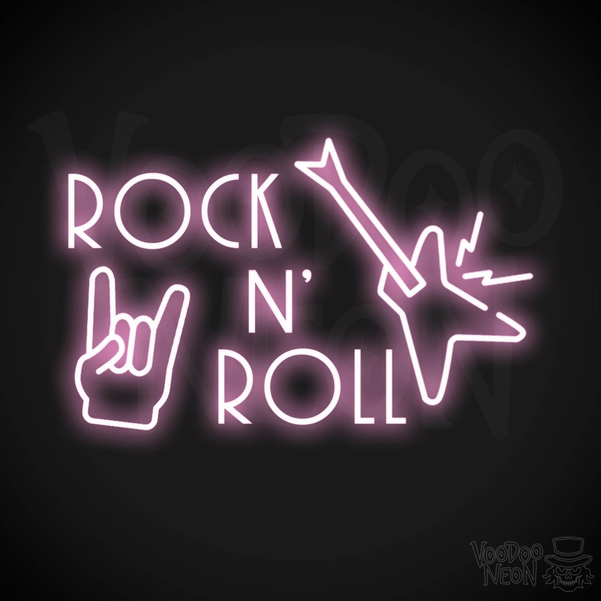 Rock N Roll Neon Sign | Rock & Roll Sign | LED Light Up Sign – Voodoo Neon