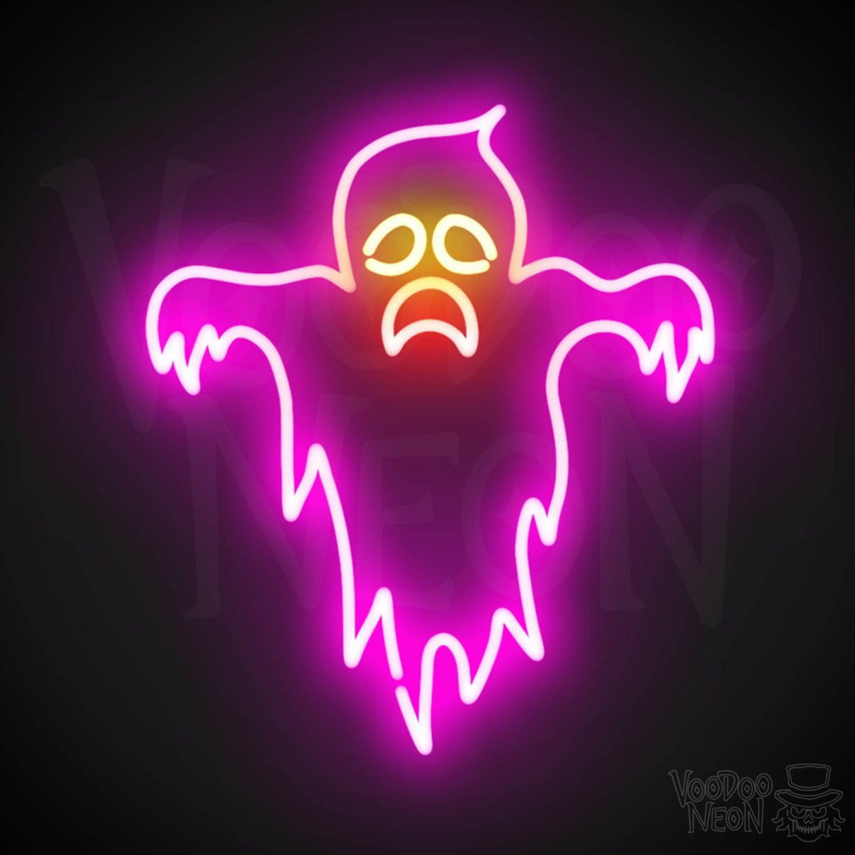 Scary Ghost Neon Sign | Neon Ghost Sign | Ghost Neon Artwork | LED Sign ...