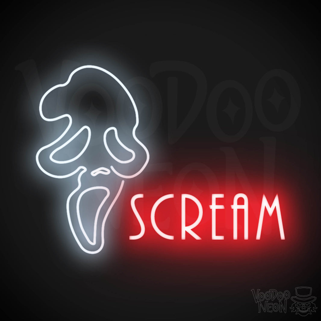 Scream Neon Sign | Neon Scream Sign | LED Wall Art | VOODOO NEON®