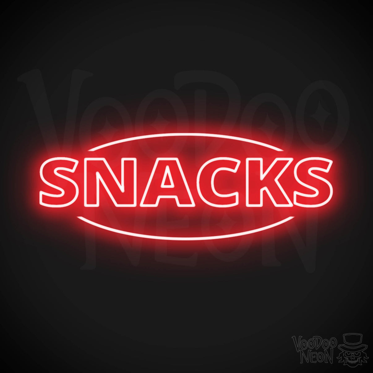 Snacks Neon Sign | Neon Snacks Sign | Vibrant LED Decor – Voodoo Neon
