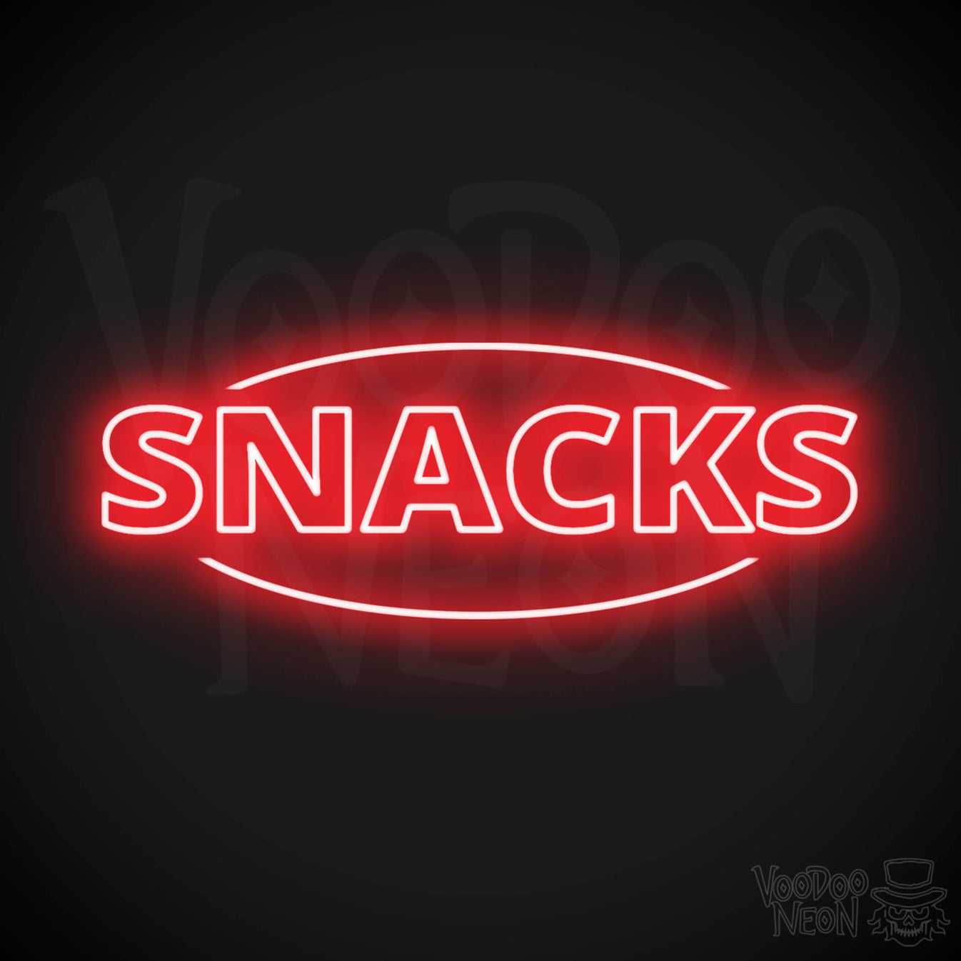 Snacks Neon Sign | Neon Snacks Sign | Vibrant LED Decor – Voodoo Neon