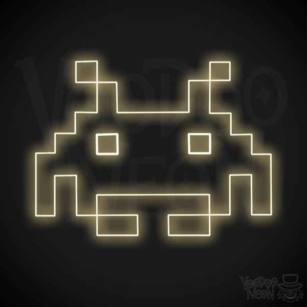Space Invaders Neon Sign | Neon Space Invaders Wall Art | LED Sign ...