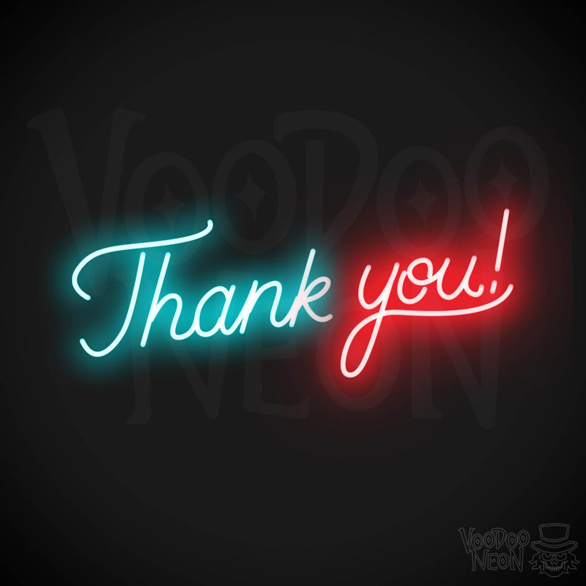 Thank You Neon Sign - Free Shipping - Voodoo Neon