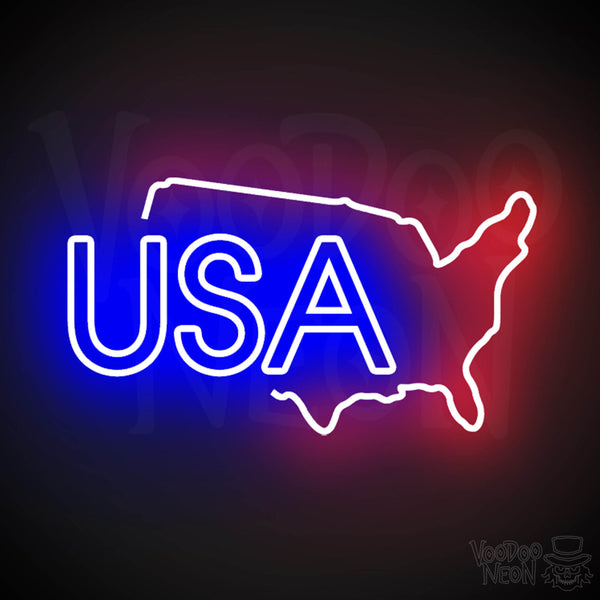 USA Neon Sign | Neon USA Sign | LED Signs | Wall Art – Voodoo Neon