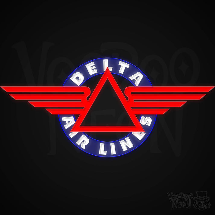 Vintage Delta Air Lines Neon Sign - Free Shipping - Voodoo Neon