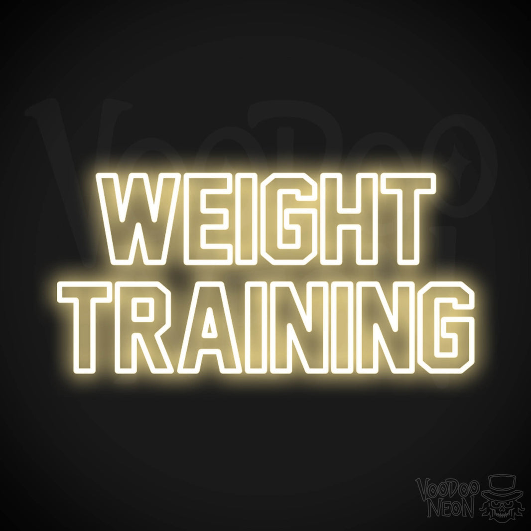 Weight Training Neon Sign | Neon Weight Training Sign | VOODOO NEON®
