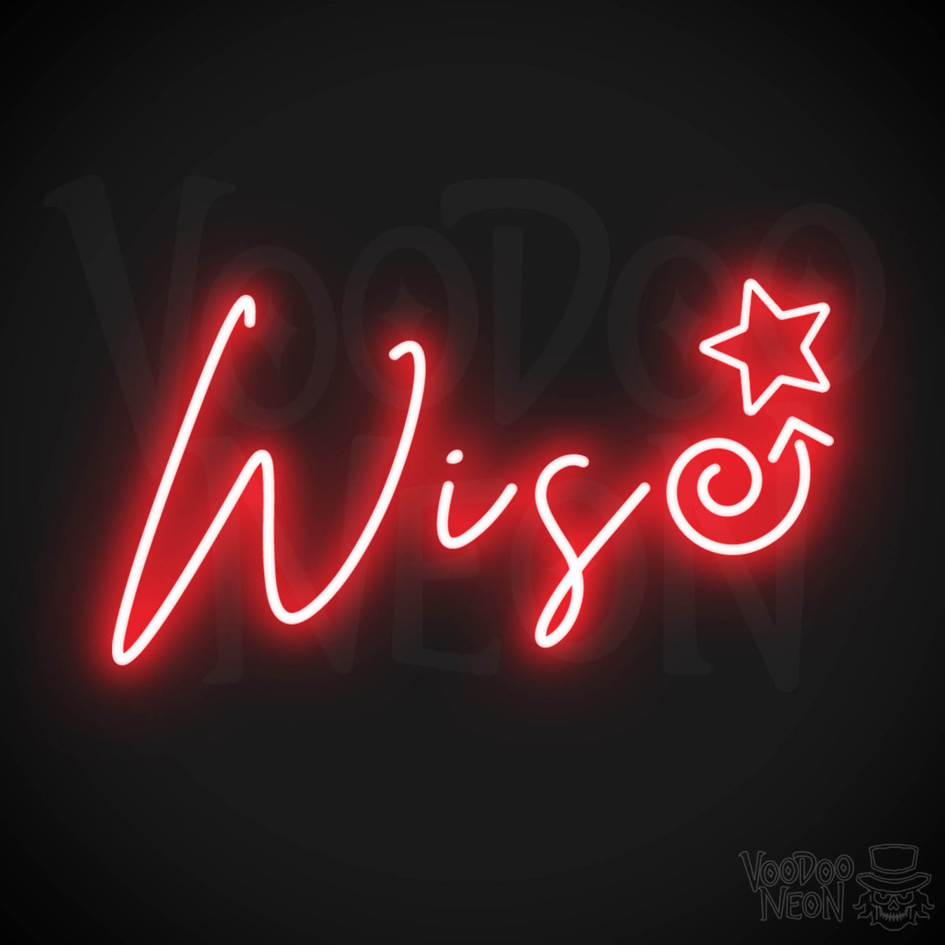 Wise Neon Sign | Neon Wise Sign | VOODOO NEON®
