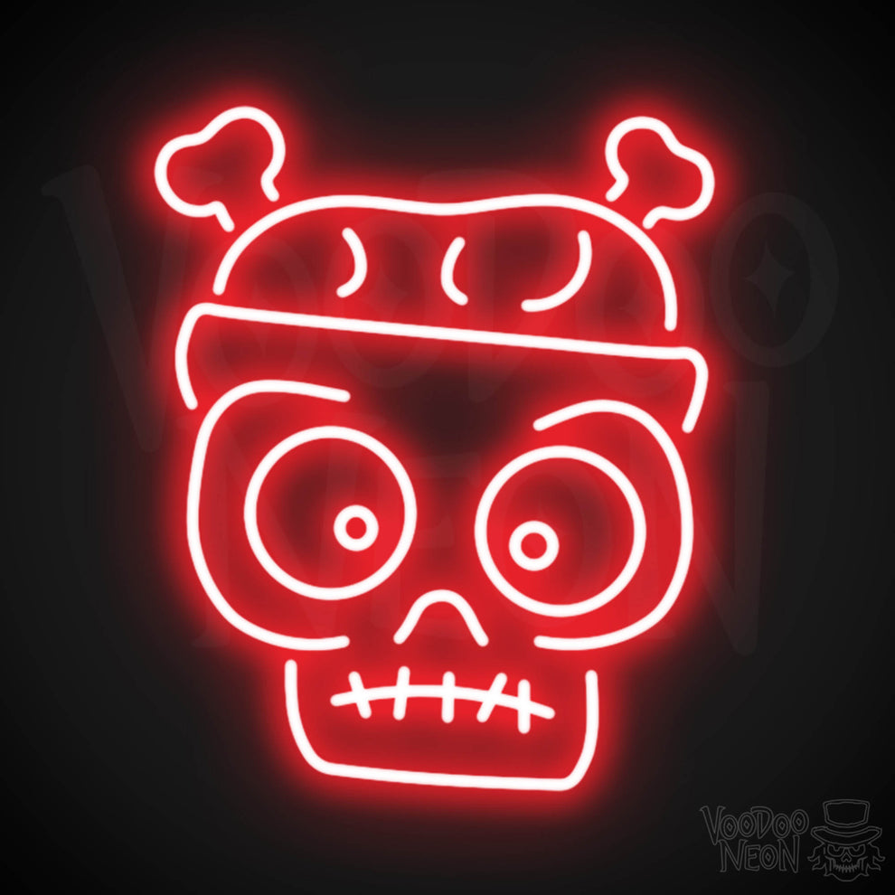 Zombie Neon Sign - Wall Art - Halloween - Free Shipping - Voodoo Neon